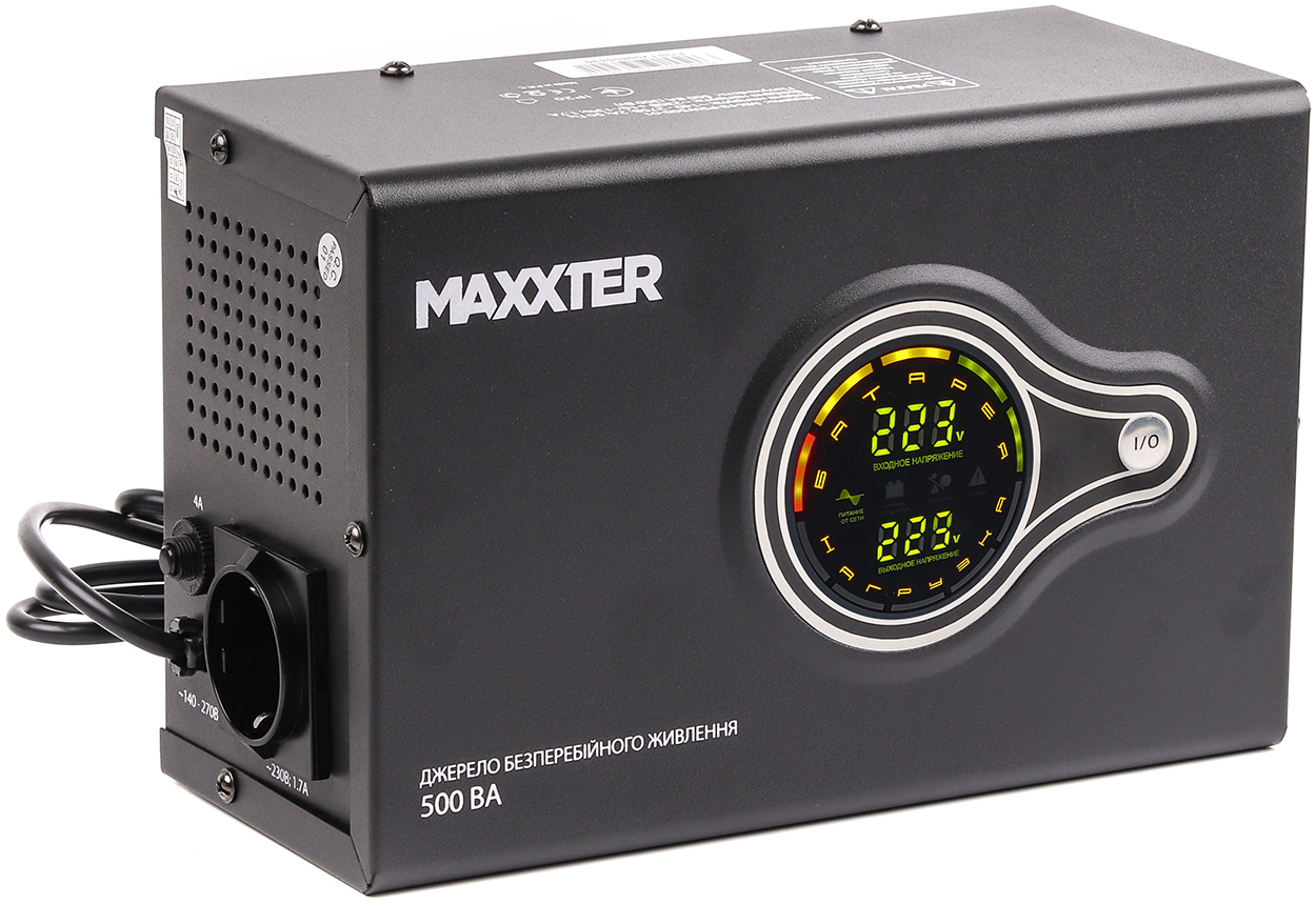 ᐉ ДБЖ MAXXTER 500VA MX-HI-PSW500-01 — купити в Києві і Україні | Ціна та відгуки в ELDORADO