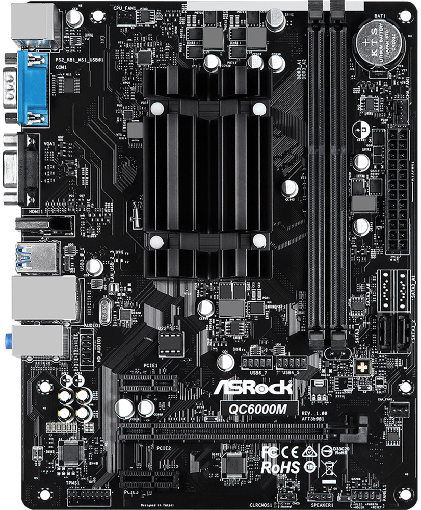 ᐉ Материнська плата ASROCK QC6000M (AMD E2-6110) mATX — купити в Києві ...