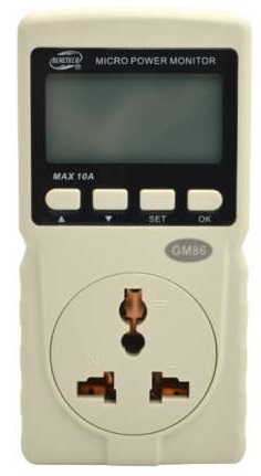 ᐉ Вимірювач споживання електроенергії BENETECH (ватметр) 10A GM86 — купити в Києві і Україні ...
