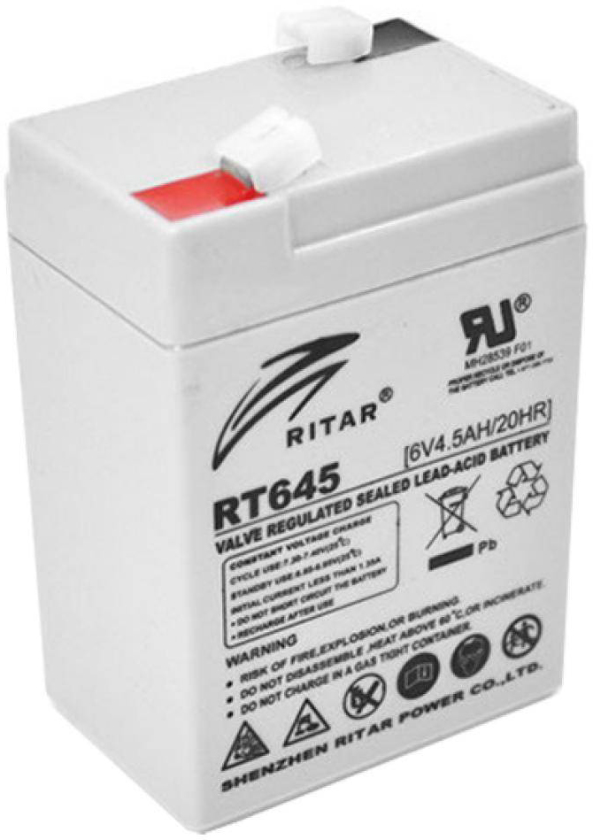 ᐉ Акумуляторна батарея RITAR RT645 6V-4.5Ah AGM (RT645) — купити в ...