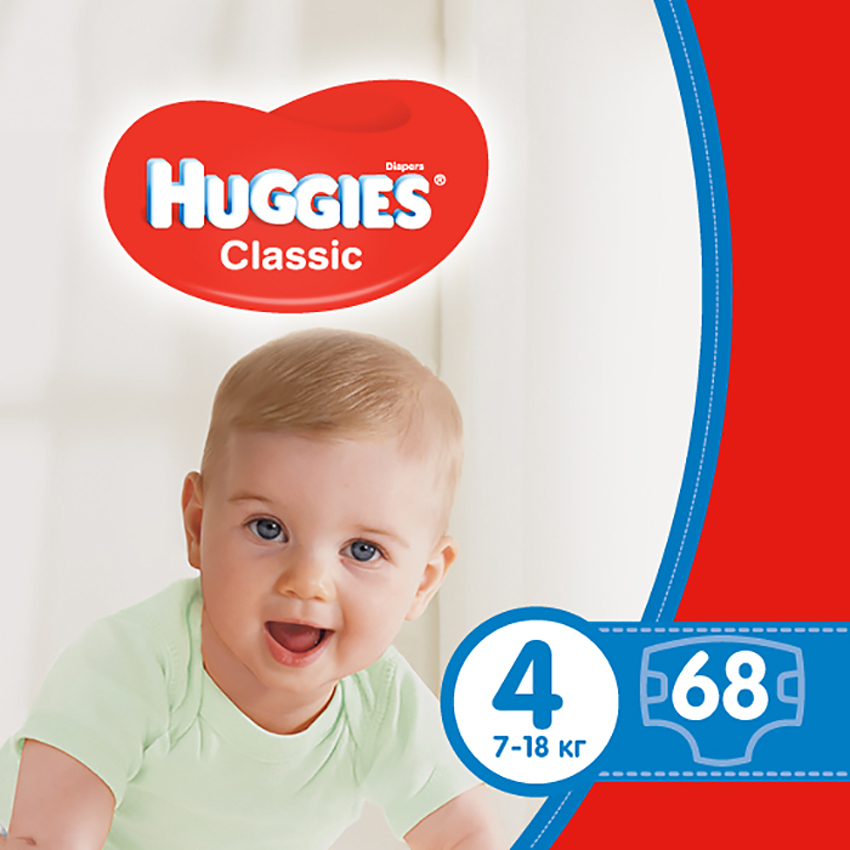 ᐉ Подгузники HUGGIES Classic 4 Mega 68 шт (5029053543154) — купить в Киеве и Украине | Цена и ...