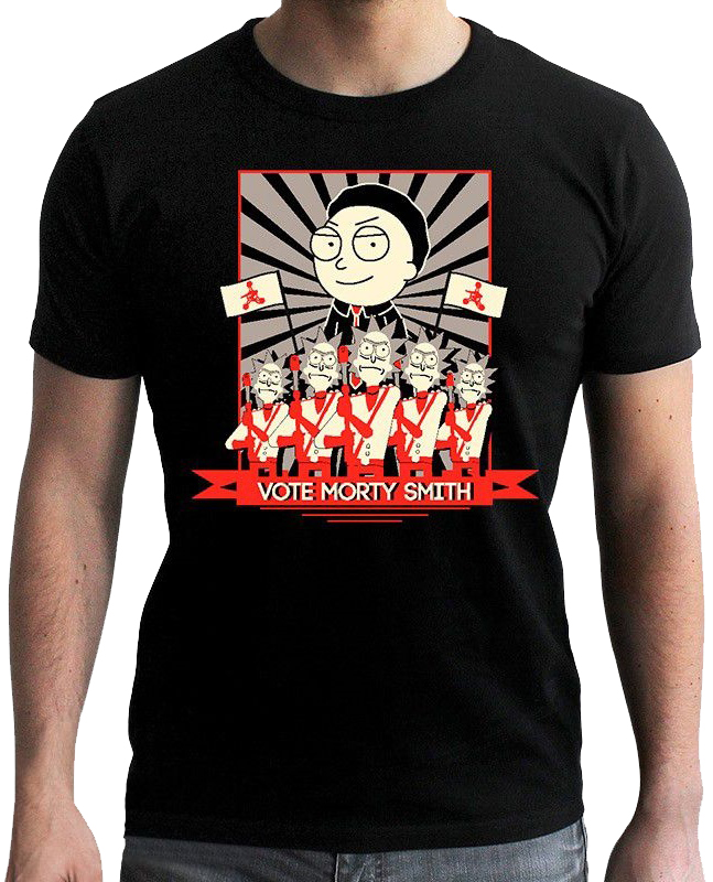 ᐉ Футболка чоловіча ABYSTYLE Rick and Morty Vote Morty S Black ...