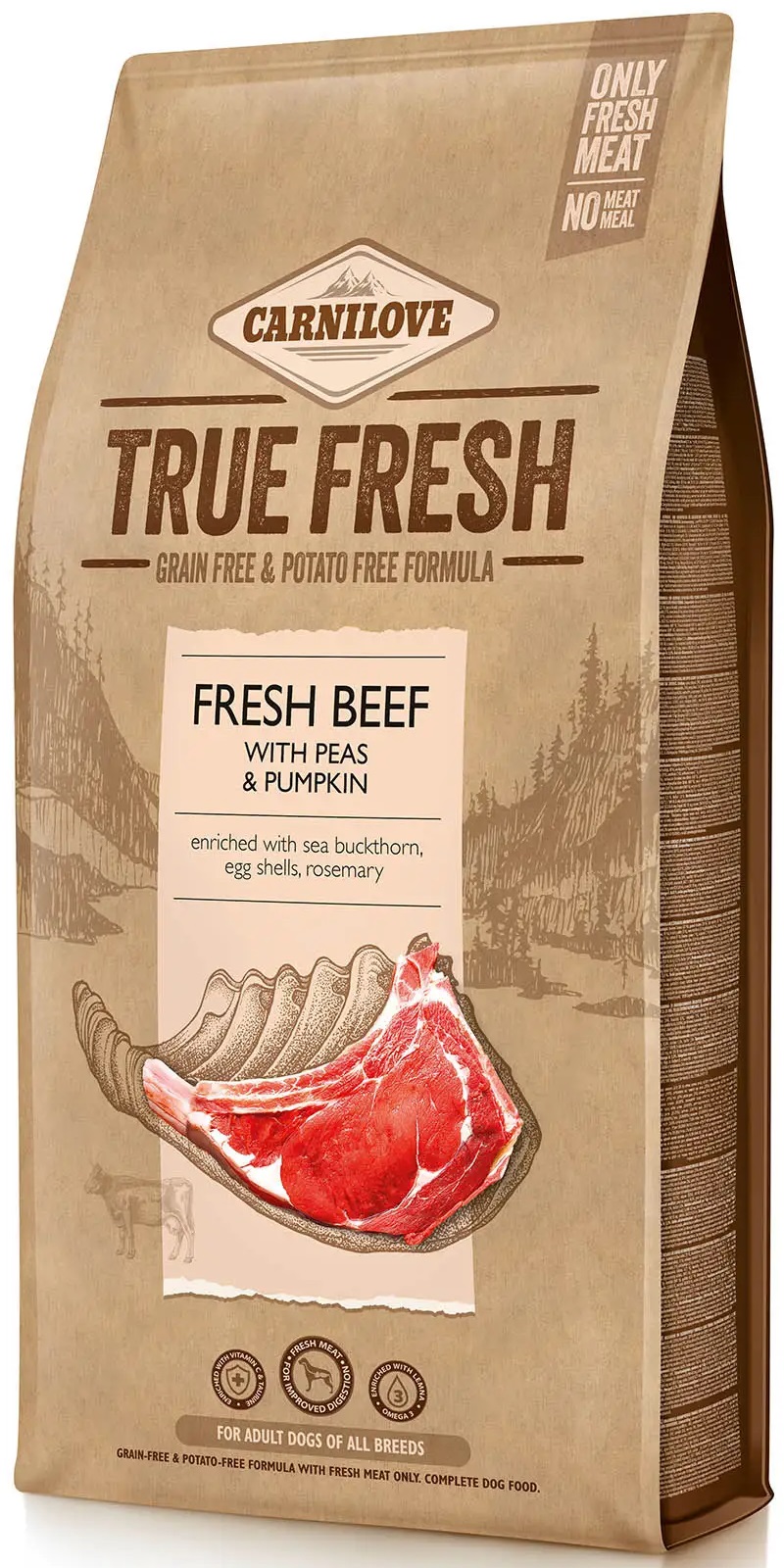 ᐉ Сухий корм для собак CARNILOVE True Fresh BEEF for Adult dogs ...